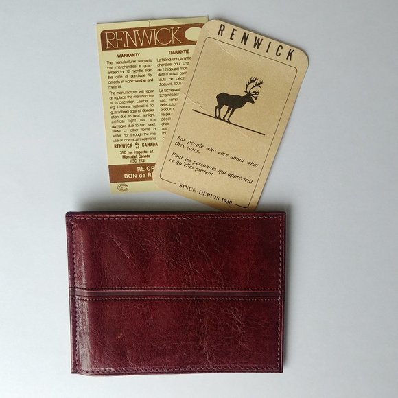 Renwick | Accessories | Vintage Renwick Made In Canada Italian Leather ...